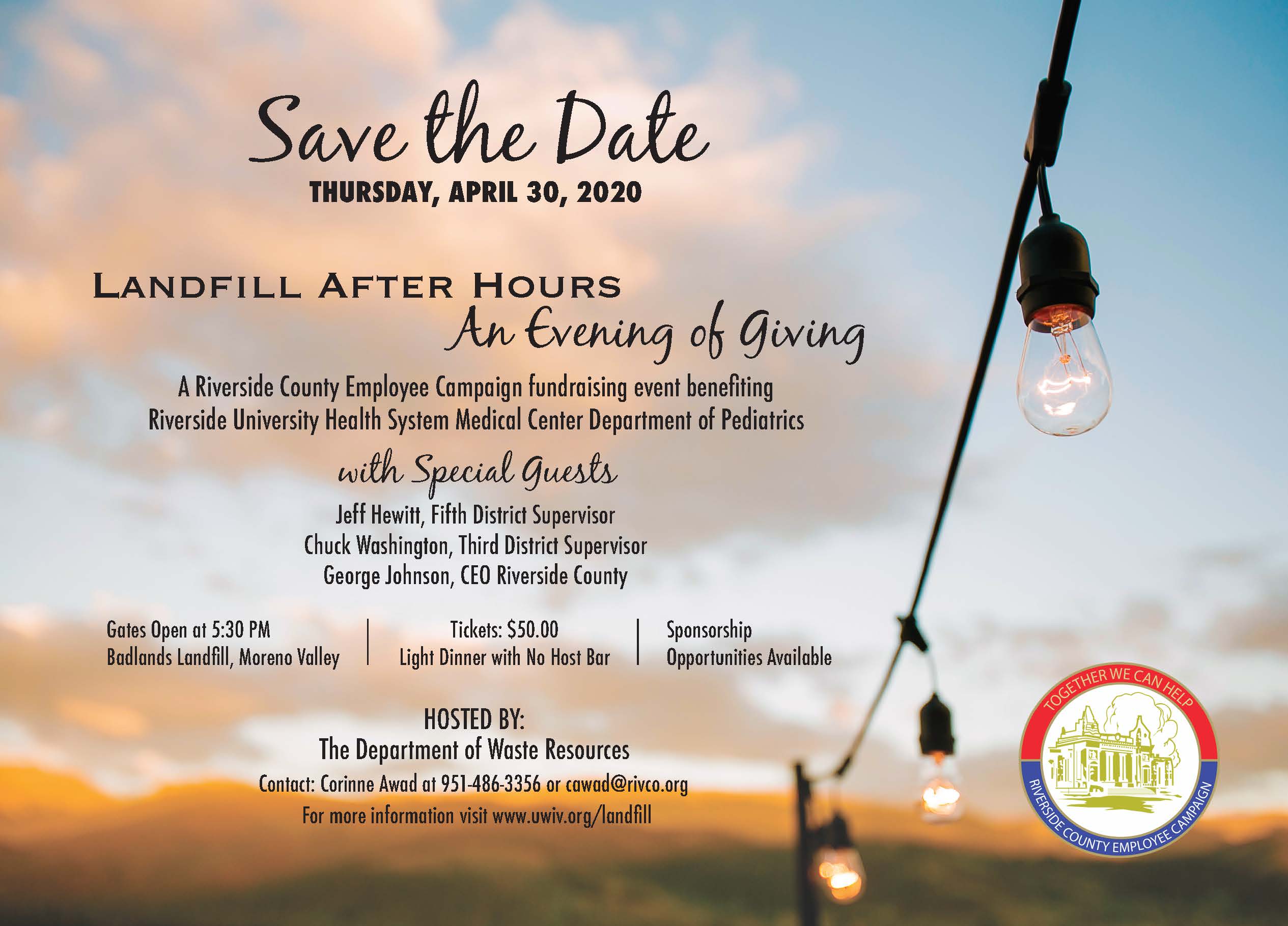 Landfill After Hours, An Evening of Giving – Greater Coachella Valley ...